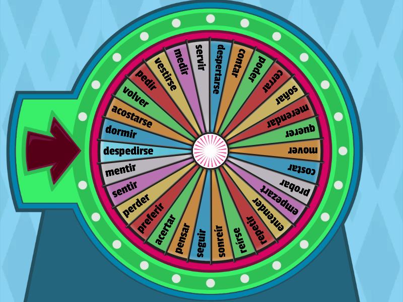 RUEDA DE LOS VERBOS - Presente irregular (grupos 1-2) - Random wheel
