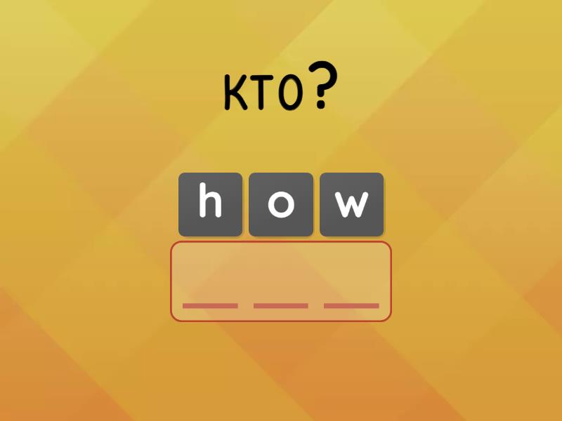 QUESTION WORDS - Anagrama