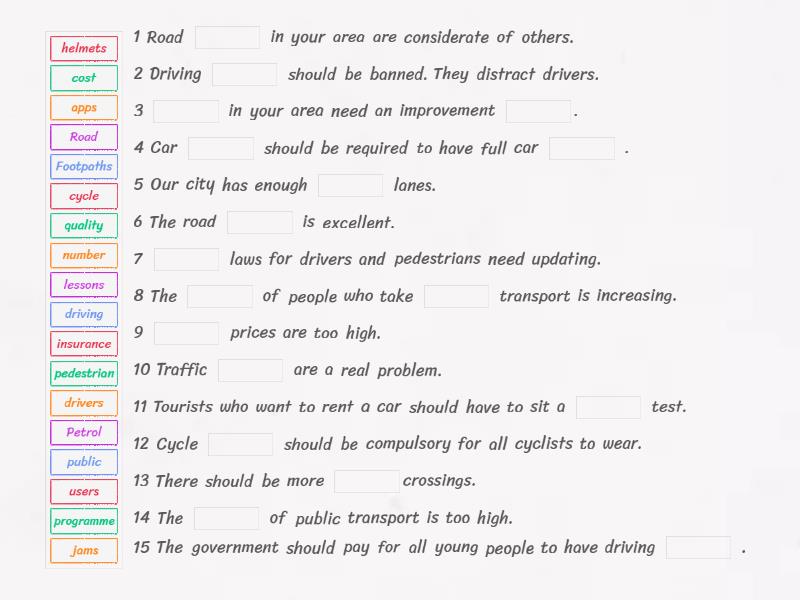 Roadmap B1+ Unit 7C (Noun phrases) - Complete the sentence