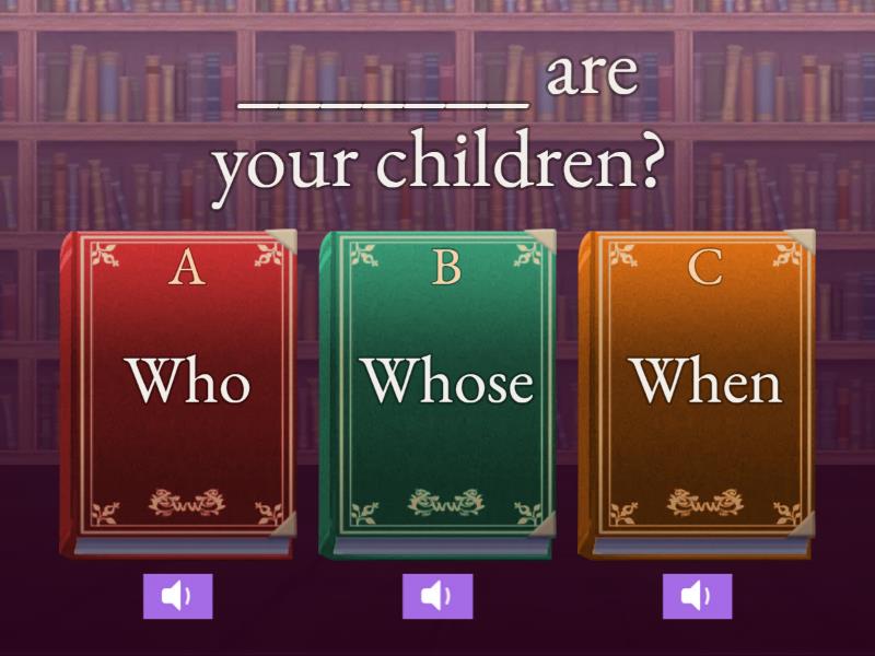Choose the Correct Question Words. - اختبار تنافسي