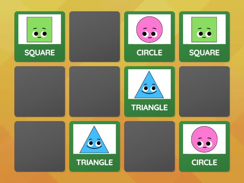 Shapes memory - Matching pairs