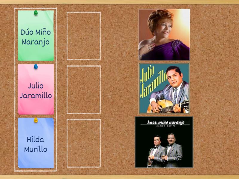 Cantantes ecuatorianos - Match up Cantantes ecuatorianos - Match up