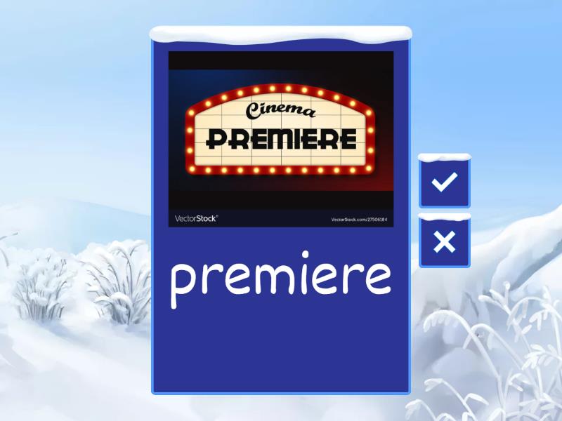 At the cinema cards - Flash cards