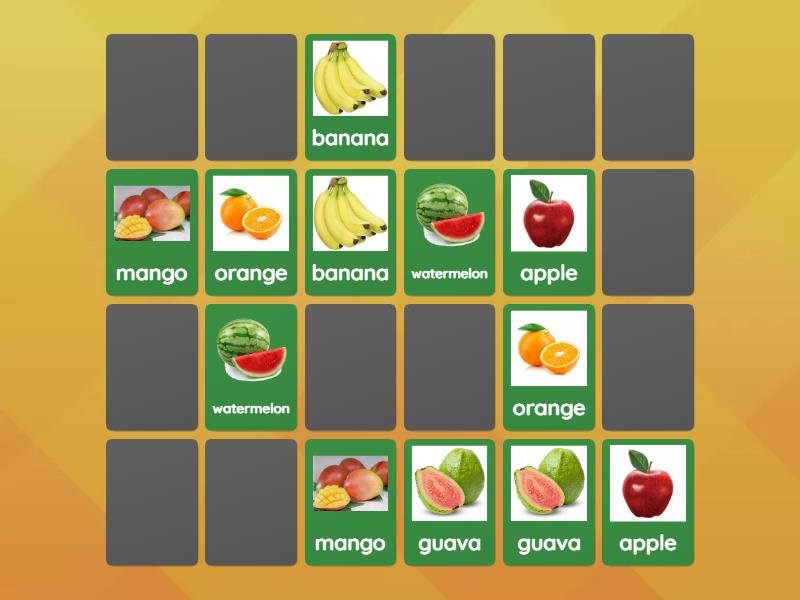 fruits - Matching pairs