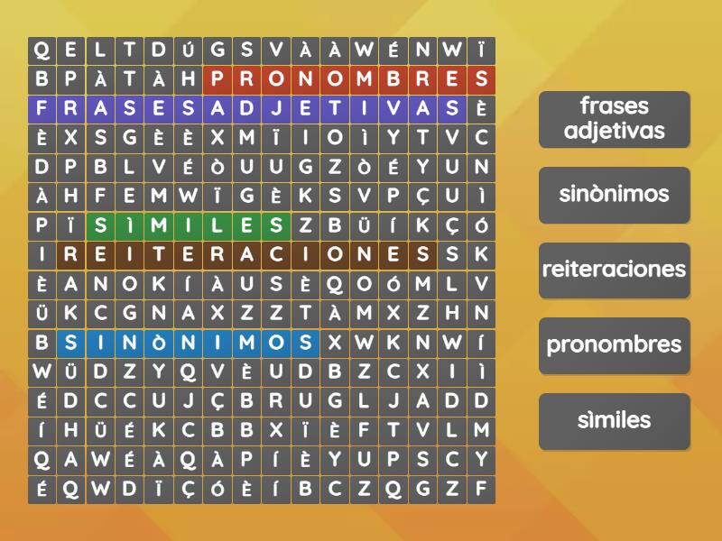 sopa de letras - Wordsearch