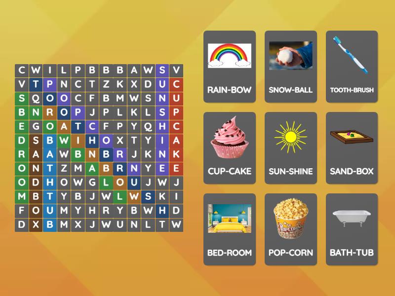 COMPOUND WORD SEARCH - Wordsearch