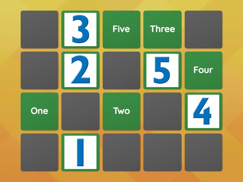 Numbers 1-10 Kids box New Generation Unit1 - Matching pairs