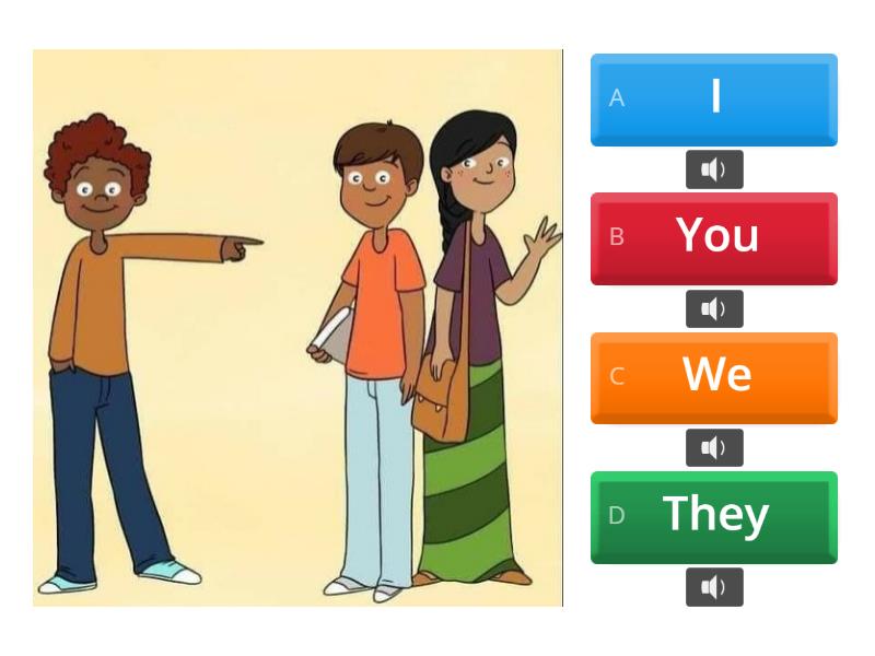 Pronouns I you we they - Quiz