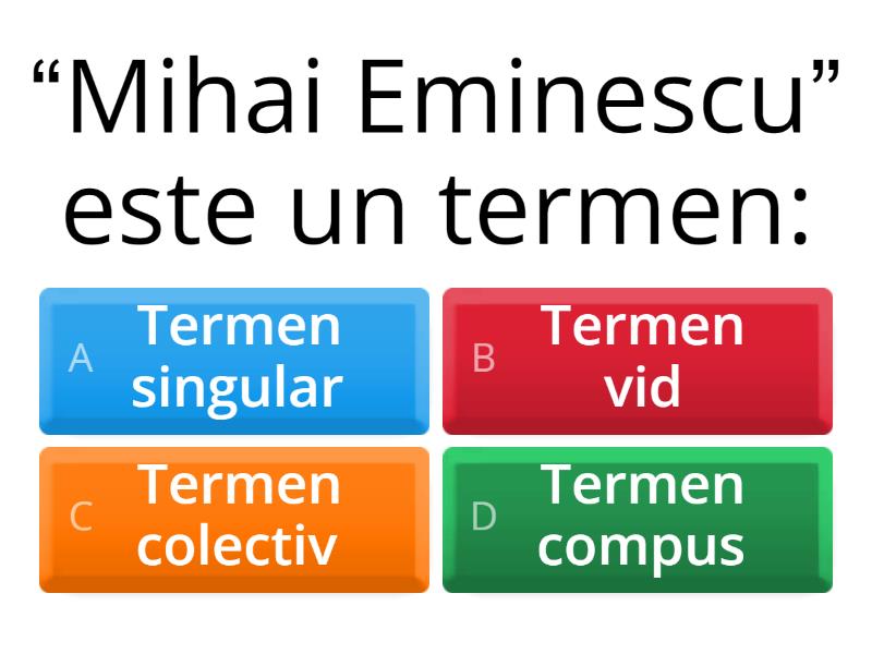 Clasificarea termenilor - Quiz