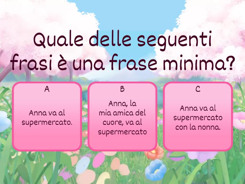 Frase minima - Quiz