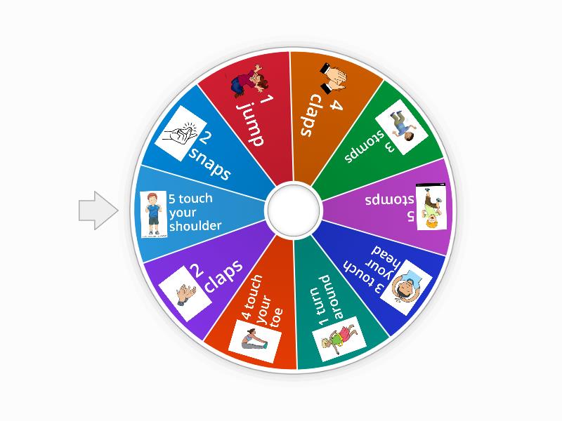 Recap of numbers 1-5 - Spin the wheel
