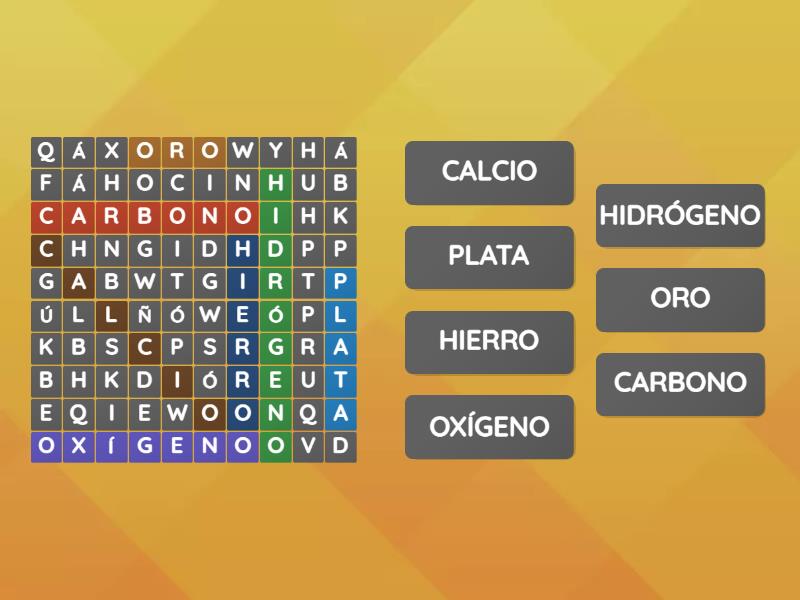 ELEMENTOS - Wordsearch