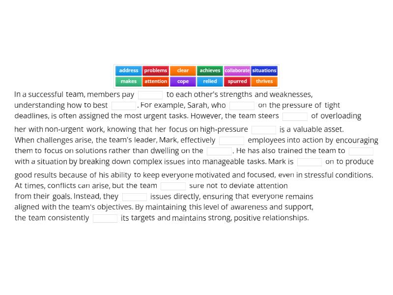 Level 15 - Module 1 - working with words 2 - Complete the sentence