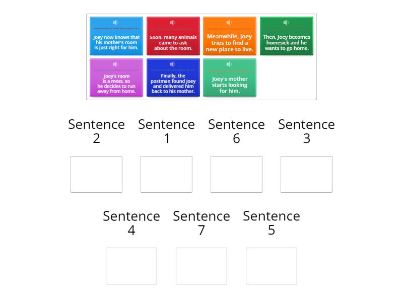 Joey Runs Away (Sequencing) - Group sort