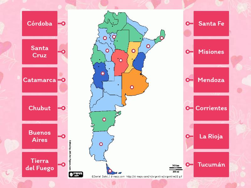 Provincias de Argentina - Labelled diagram