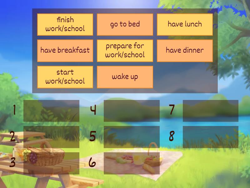 Daily activities - Rank order