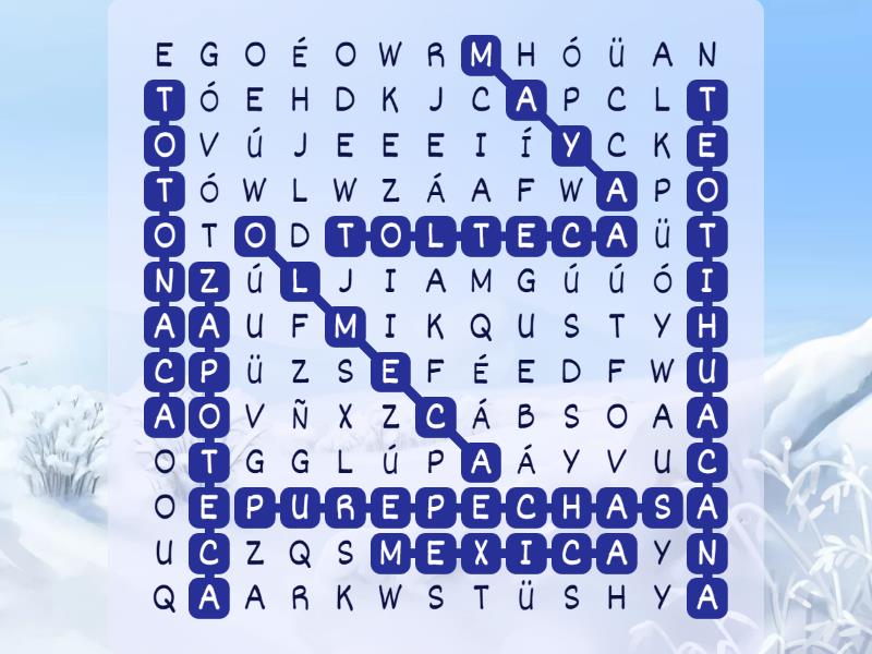 Culturas de Mesoamerica - Wordsearch