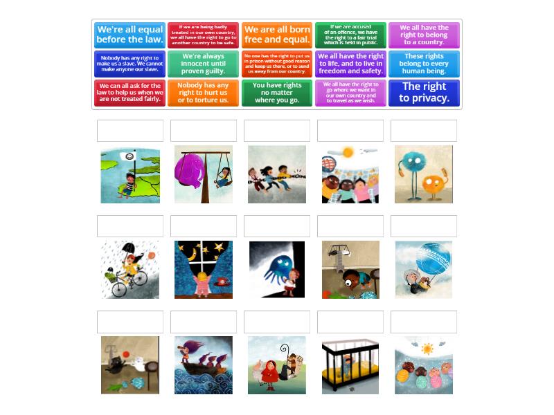 Declaration of Human Rights - Match up