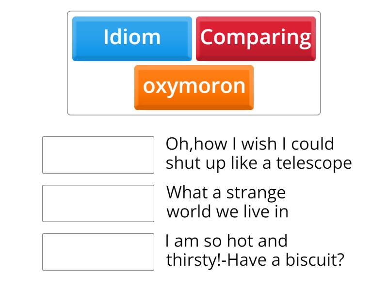 Match the language means to the examples - Match up