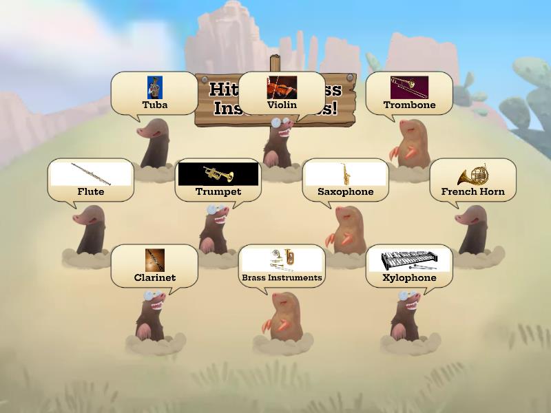 Brass Instruments - Whack-a-mole