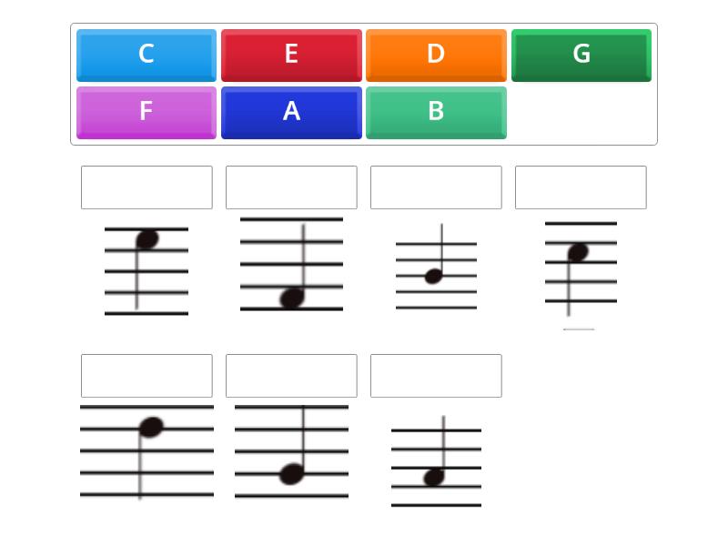 Treble Clef Notes - Match up