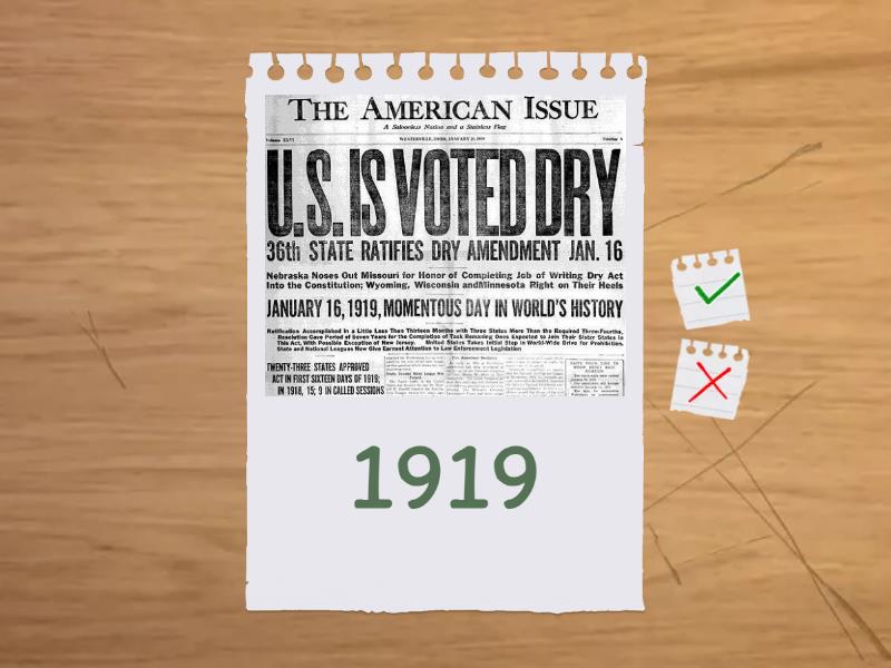 Prohibition and bootleggers - Flash cards