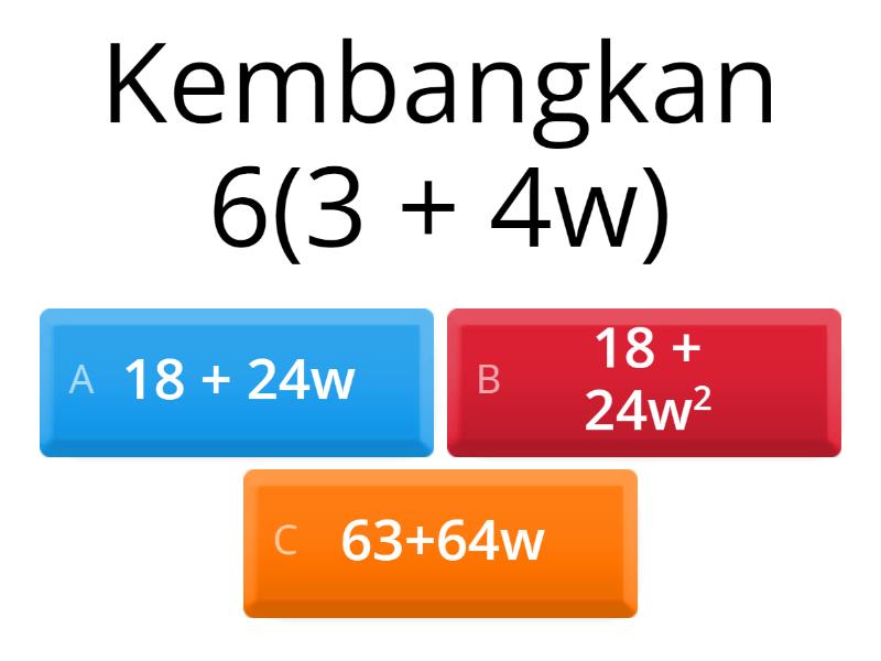 Math Tingkatan 2 Bab 2 - Kuiz