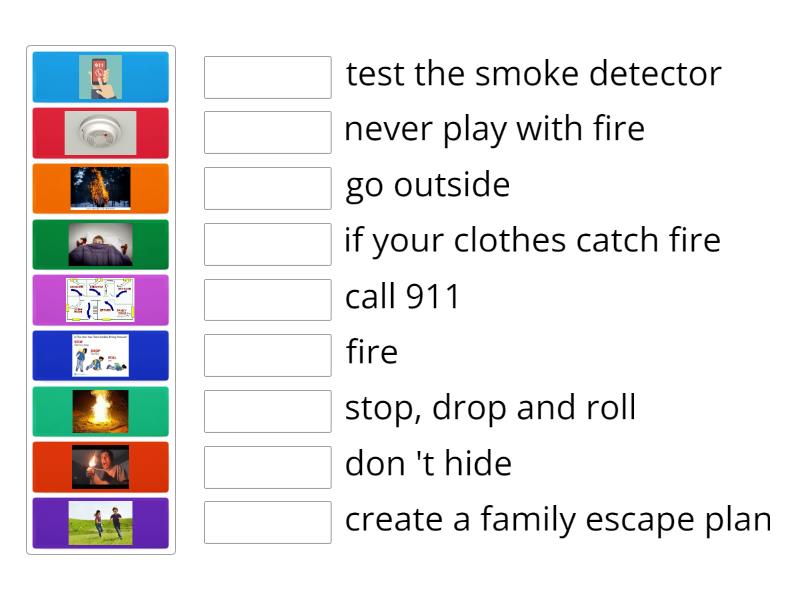 Fire Safety - Match up