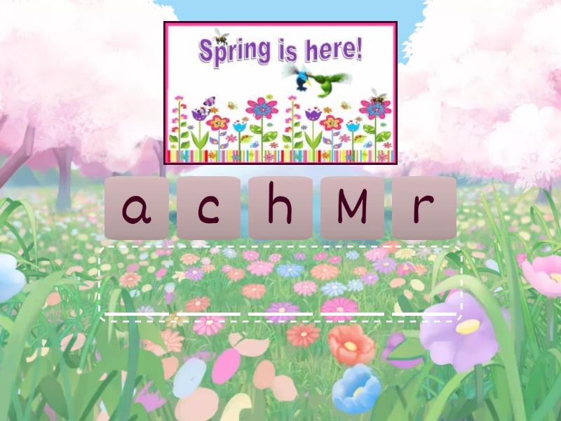 Months of the year (word formation) - Anagram