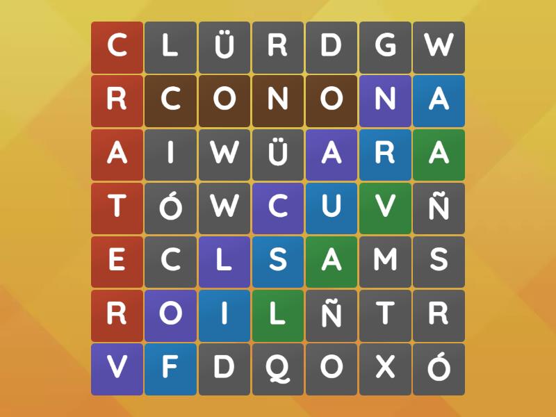 Partes de un Volcán - Sopa de letras