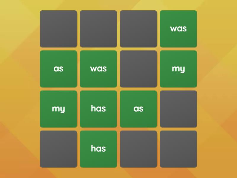 Fundations K Unit 3 Trick Words Set 1 - Matching pairs