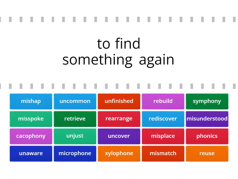 Morpheme Review - Find the match