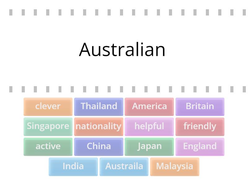 Unit 3: My foreign friends - Find the match