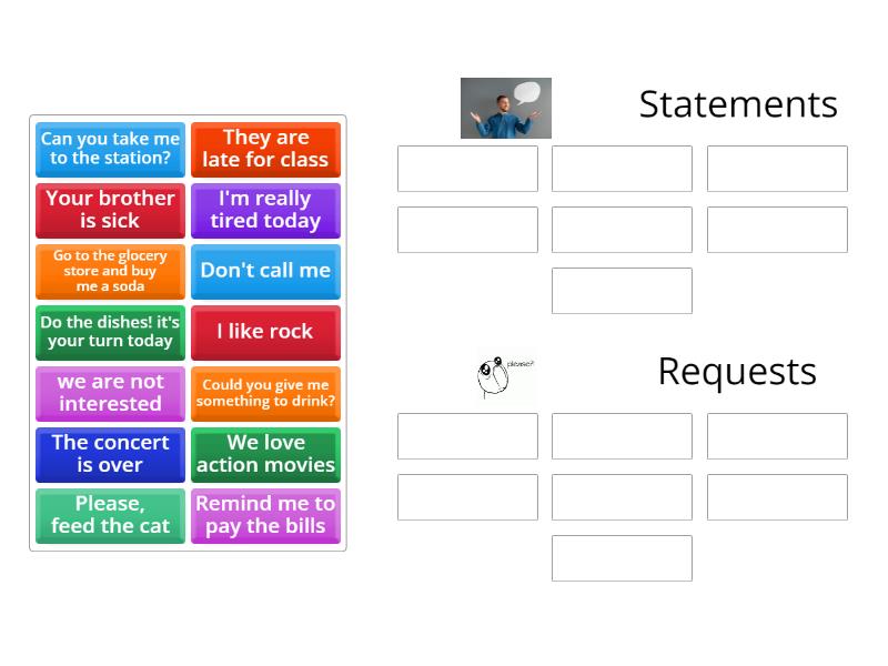 Statements vs requests - Group sort