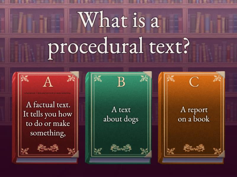 Procedural writing - Cuestionario