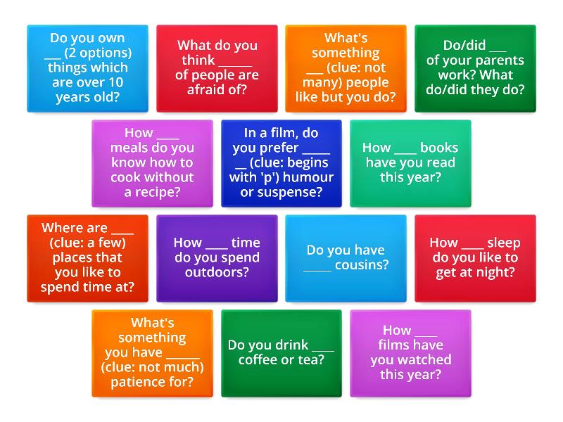 Quantifiers speaking FLIP VERSION - Flip tiles