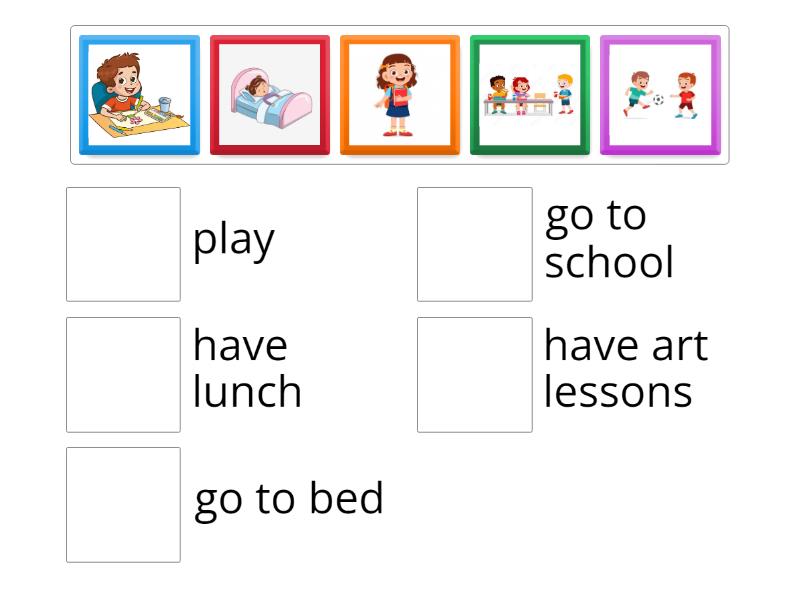 Daily routine (review) - Match up