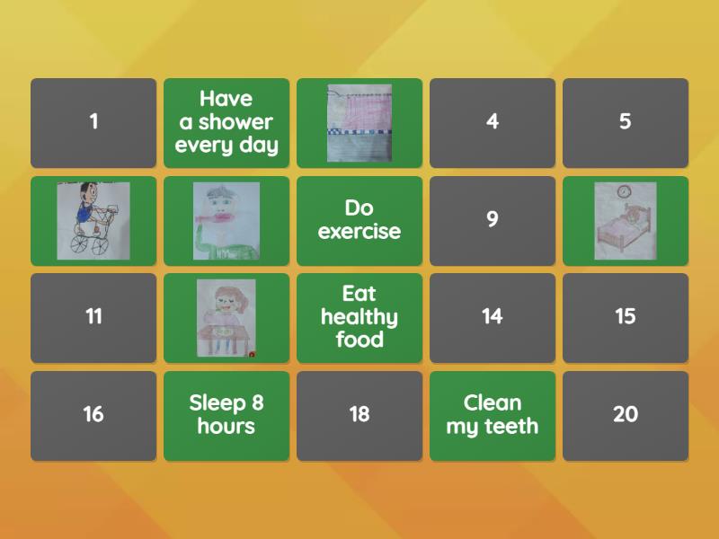 Healthy and Unhealthy Habits - Matching pairs