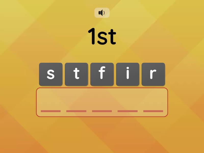 Spotlight 4 Module 5 Unit 9a Ordinal numbers - Anagram