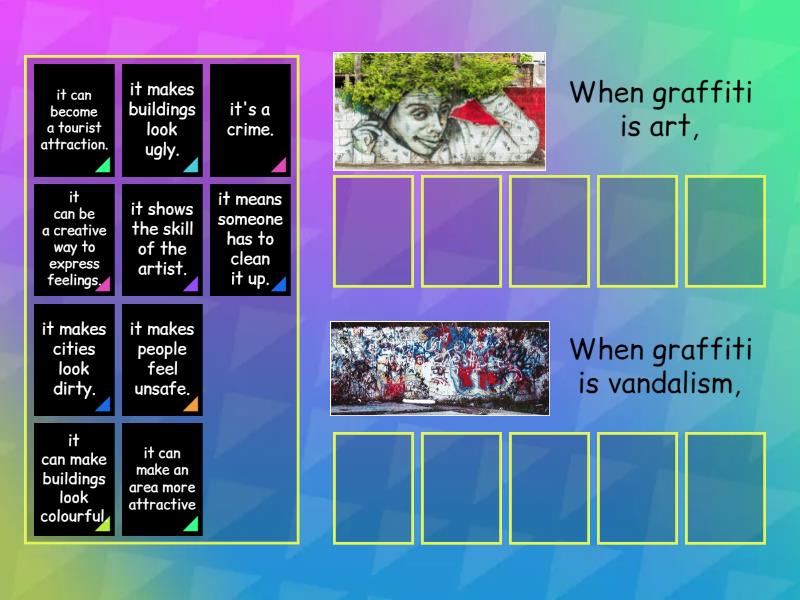 Is graffiti art or vandalism? - Group sort