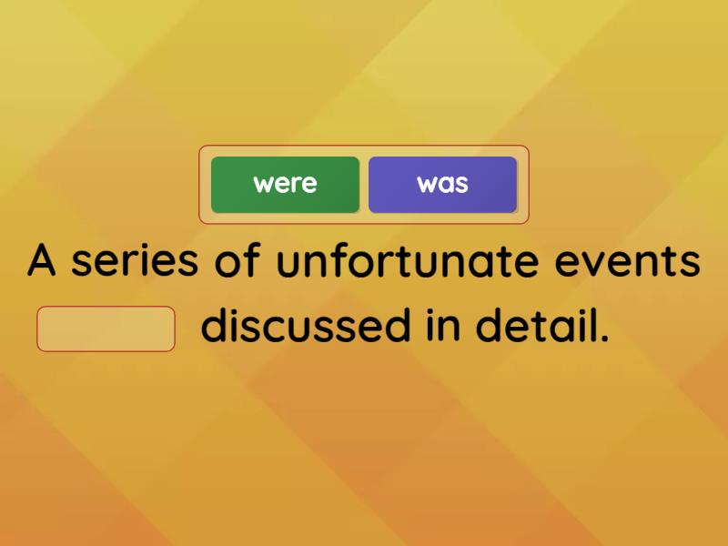 Was and were sentences - Complete the sentence