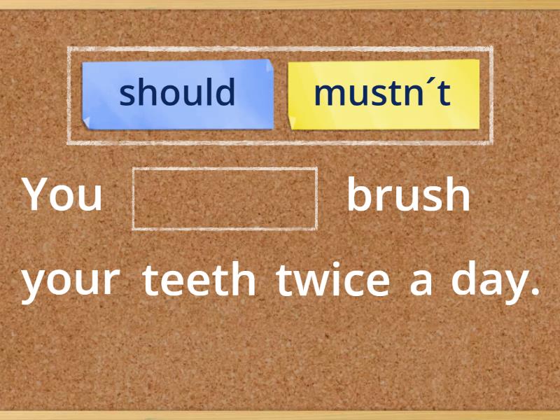 Ex 5 Should vs Must - Complete the sentence
