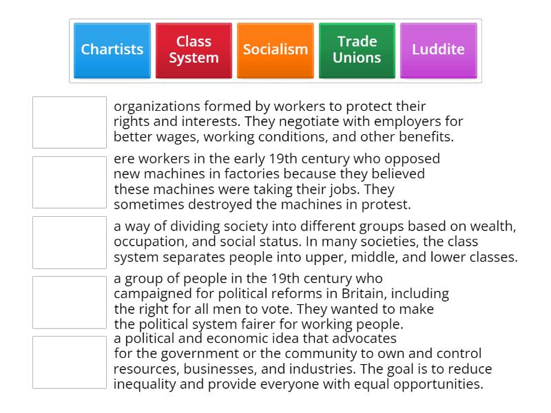Year 9 History Week 5 Revision - Match up