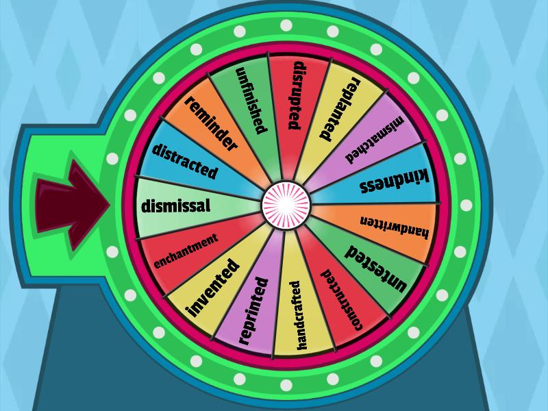3-4 Closed Syllable Words with Suffixes - Spin the wheel
