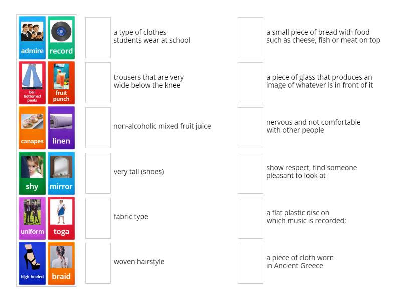 UNIT 5. Lesson 1 ( Vocabulary) - Match up