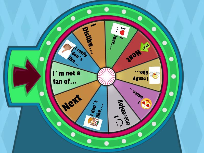 Spin and Speak - Like and Dislikes (why?) - Spin the wheel