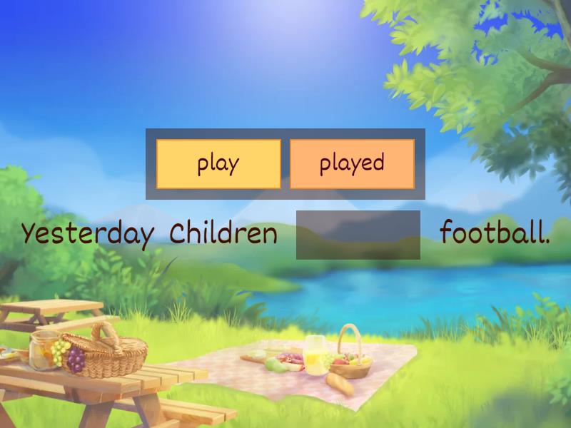 Past Simple regular verbs - Missing word