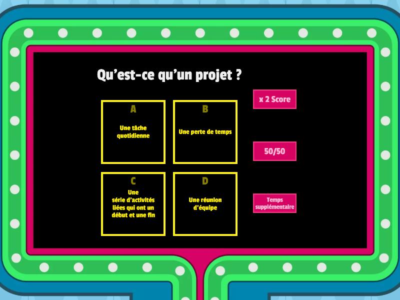 Management de projet - Gameshow quiz