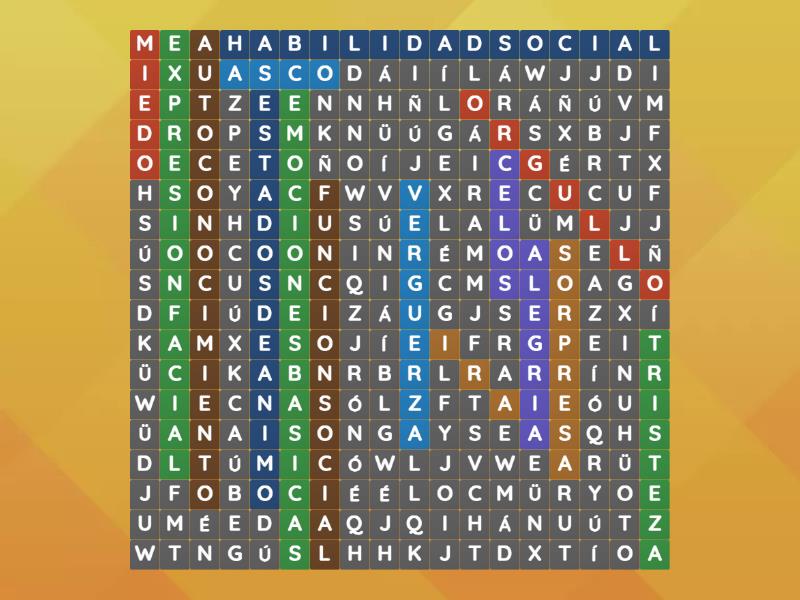 EMOCIONES - Sopa de letras