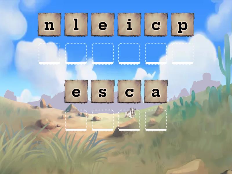 Classroom objects and language - Anagrama